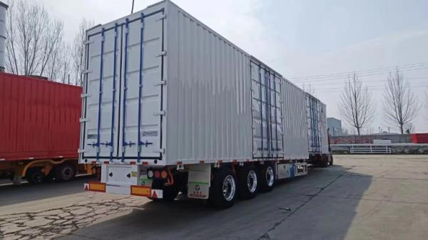 53 Ft Tri-Axle Canvas Cover Enclosed Cargo Box Container Perfect for Truck Transport