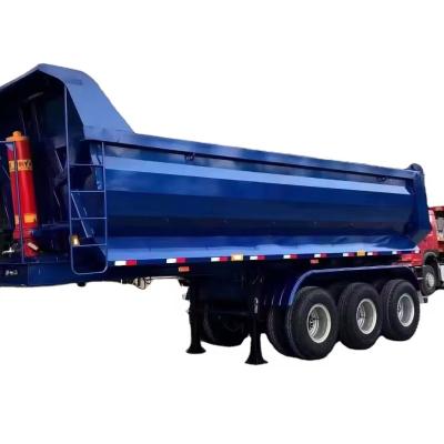 China 80T Crushed Slag Rear Tipping Dump Semi-trailer Designed for Heavy-duty Transport for sale