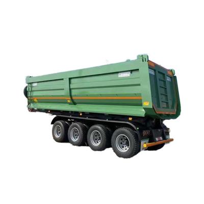 China Aanpasbare capaciteit 20Cbm Twee-assige Dump Tipping Trailer Mechanische ophanging Te koop