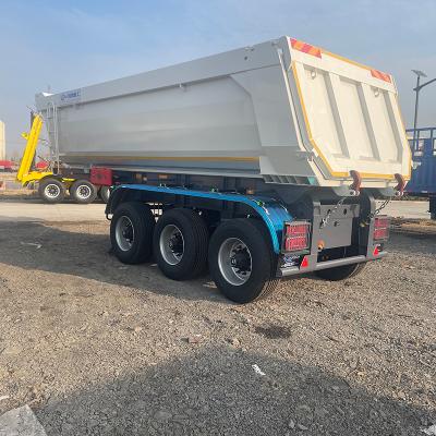 China 45 Cbm Dump Trailers 3 Axle 40 50 60 Ton Tipper Trailer Steel Material and Customizable for sale