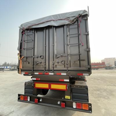 China Transporte de areia com facilidade 40 toneladas 50 toneladas 4 eixo lateral / traseiro de descarga semi-reboques à venda