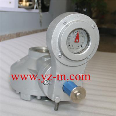 China BA series bevel gear actuator with gauge , top open and lose ,manaul bevel gear operator for sale