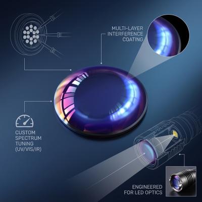 China Custom Fresnel Lens For LED Photometric Or LED Flashlight for sale
