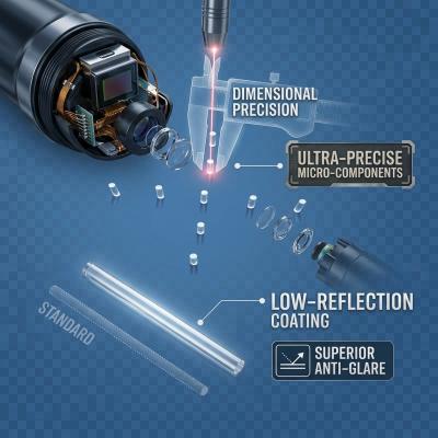 China 10mmx60mm Sapphire 0.5mm To 50mm Glass Rod Lens For Laser Machine for sale