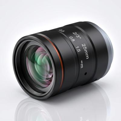 China Low Distortion 25mm Fixed Focal Machine Vision Lens 16MP C-Mount for Wafer Inspection for sale