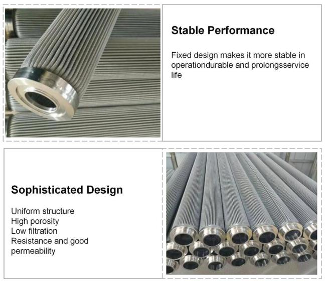 Stainless Steel 304 Metal Mesh Filter Element Backwash Oil Filter