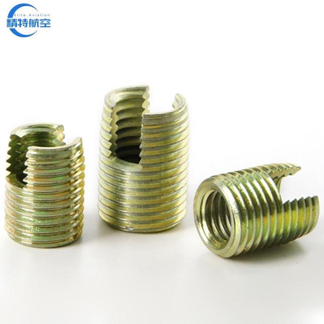 Galvanized Carbon Steel Thread Inserts Self Tapping Slotted Thread Screws