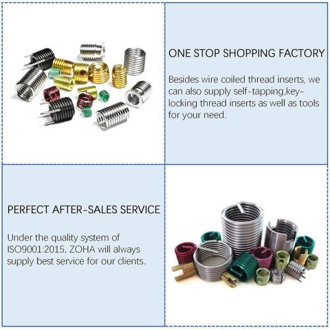 Phosphor Bronze Wire Thread Inserts Non-Magnetic Copper Sleeve Fasteners