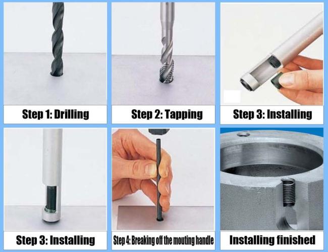 SS304 Coarse Thread Free-Running Inserts for Thread Patching