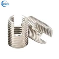 China Stainless Steel 302 Self Tapping Threaded Insert M5 Thick Wall Three Hole Right Rotation for sale