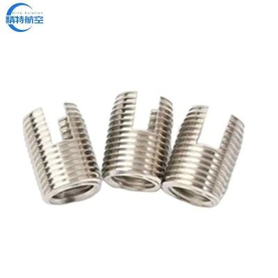 China Metric Thread Sheath SS304 Metric 302 M2 M3 M4 Slotted Type Thread Repair Inset Self Tapping Thread Insert for Electronics for sale