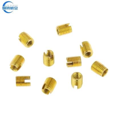 China Surface Finishing Nickel Plated M6 M5 M3 M10 M12 Slotted Self-Tapping Threaded Insert Fine/Coarse Thread for sale