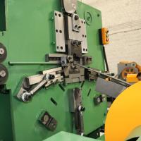 China Automatic Buckle Forming Machine Multi Voltage Thread Rolling Equipment 130mm Rod Length 100-140 PCS/min for sale