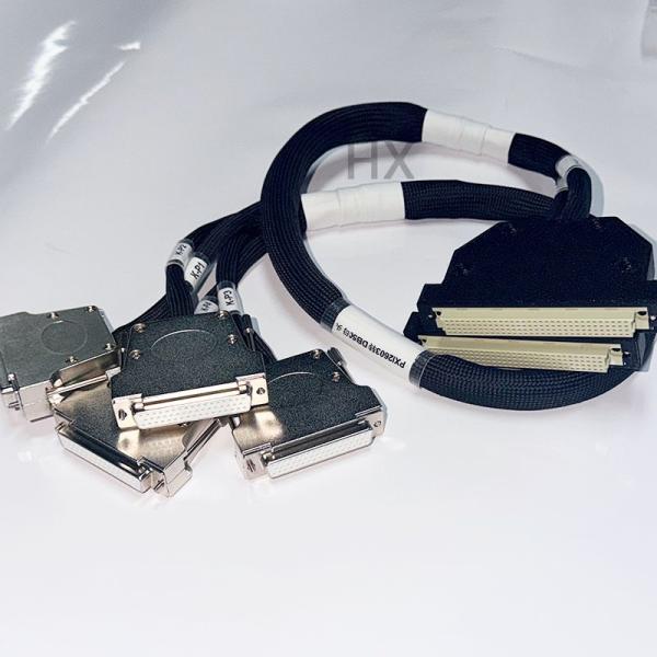 Quality Labeled Braided Tube Harness with Rectangular Connectors, Metal Latch SCSI for sale