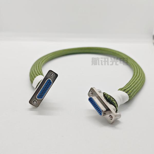 Quality Rectangular Connector J30j-21tjl-300-21tjl Dual Head Wire Harness Customized mili-tary Aviation Nylon Sheath. for sale