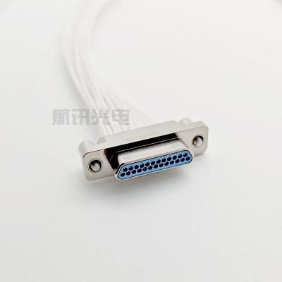 China J30j-25tjl 25-Pin Rectangular Connector Male and Female Plug Sockets with Cable. for sale