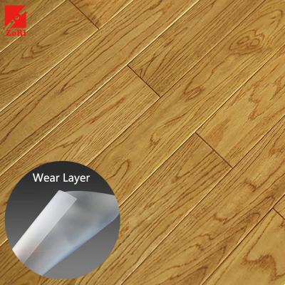 China Goedkwaliteit 0.2mm 0.3mm Puur PVC Transparante slijtvast laag Fabrikanten voor vloeren Te koop