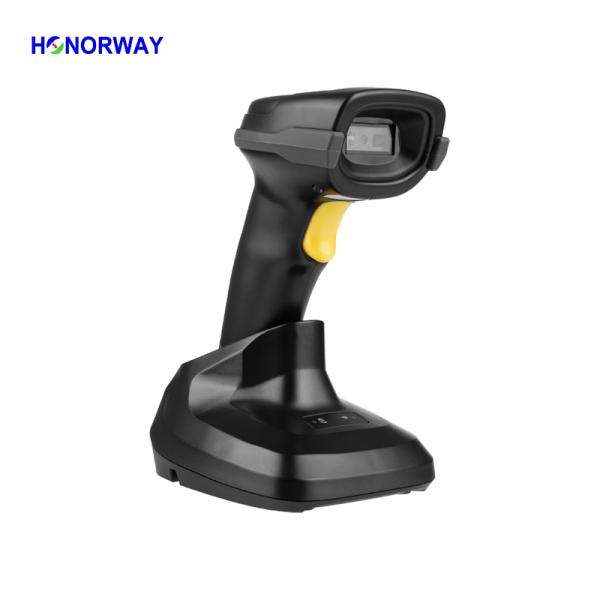 Quality 2.4GHz Wireless Global Shutter 2D Hand Barcode Scanner With 2200mAH Battery OEM for sale