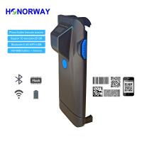 China 1D 2D Bluetooth Wireless Back Clip Portable Barcode Scanner with Smartphone-Powered Scanning for Android Apple OS for sale