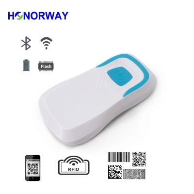 China 2D Bluetooth Wifi IC ID Card QR RFID Reader Portable 2.4G Wireless NFC Barcode Scanner with White Black Color for sale