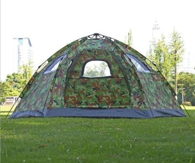 China 5 to 8 Person Family Camping Tent Camouflage Woodland Camping Tent Easy Setup Instant Pop up Tent(HT6051) for sale