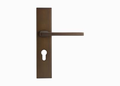 Cina maniglie di porta interne moderne d'ottone 63mm di 130mm per le porte di legno in vendita