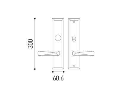 Cina Cilindro d'ottone Front Door Handleset dell'installazione facile singolo in vendita