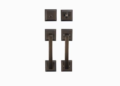 Cina Amertop Front Double Door Handle Lock d'ottone ha fissato il rivestimento nero nello stile moderno del caffè in vendita