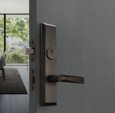 Cina Cilindro d'ottone Front Door Handleset dell'installazione facile singolo in vendita