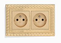 China Amertop Brass wall 86 standard one switch with 2-3 - pole multi - functional international five - hole socket for sale