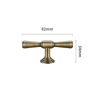 Cina maniglie d'ottone di tiranti degli armadi da cucina delle manopole dell'oro di semplicità di 82*34mm in vendita