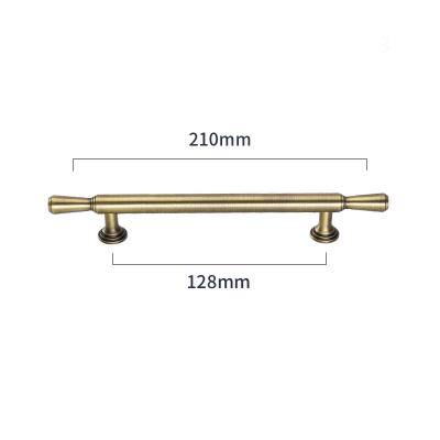 Cina maniglie d'ottone di tiranti degli armadi da cucina delle manopole dell'oro di semplicità di 82*34mm in vendita