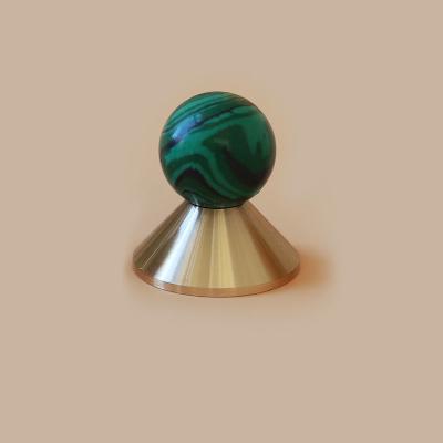 Cina Stile decorativo di metà del secolo del cassetto della mobilia di Jade Brass Knob Handle For in vendita