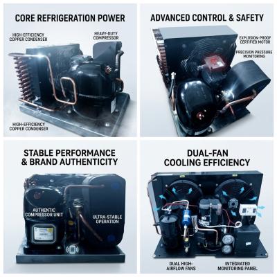 China Copeland ZB15KQE Scroll Compressor Small Condensing Unit 2HP R404A 220V 50Hz Hermetic Cold Room Freezer for sale