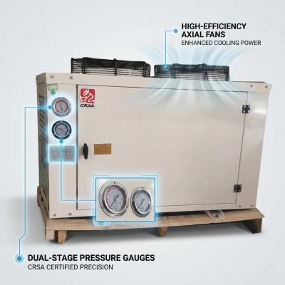 China Multi Refrigerant R404a R507 R134a Semi Hermetic Condensing Unit 4DES-7Y Universal Cooling for sale
