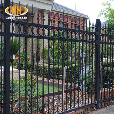 China victorian style antique black wrought iron fence metal ornaments horse fencing steel swimming pool fence for sale