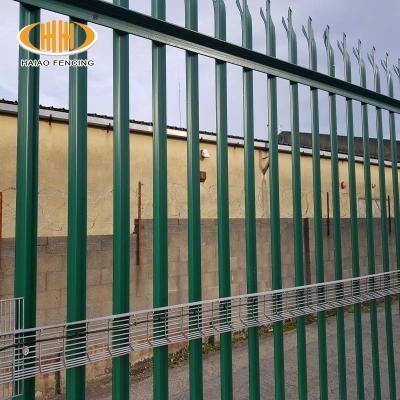 China new designs steel metal palisade security fence for garden decoration/ Powder coating palisade fence with W pale for sale