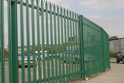 China 1.8m Palisade Fencing with W Section Triple Pointed Pale/ galvanized w pale for sale