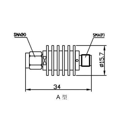 China SMA Attenuator 5 W Coaxial Fixed Attenuators DC-26.5 GHz for sale