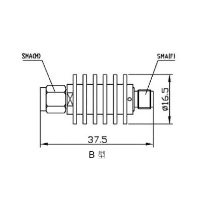 China SMA Attenuator 5 W Coaxial Fixed Attenuators DC-26.5 GHz for sale