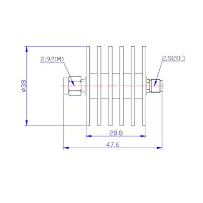 Cina DC-40 GHz 10 W Attenuatori connettore 2,92 mm Attenuatore in vendita