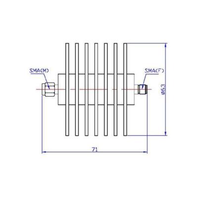 Cina 50 W 3,5 mm Attenuatore audio DC-26,5 GHz connettore SMA 2,92 mm in vendita
