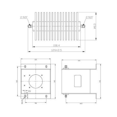 China 100 W Coaxial Fixed Fixed RF Attenuator DC26.5 GHz 2.92 mm Attenuator for sale