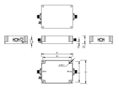 Cina 0,1 - 3 modulo dell'amplificatore del dBm rf dell'amplificatore di alto potere della banda del gigahertz S P1dB 30 in vendita