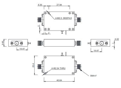 Cina 8 - 18 amplificatore di VHF rf dell'amplificatore di banda Ku del dBm del gigahertz P1dB 21 in vendita