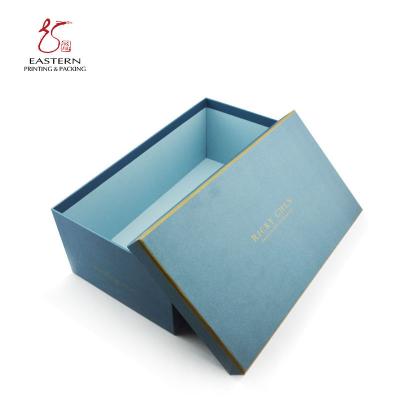 China Blue Skincare Personalized Cardboard Boxes	Shoes Gift Packing With Logo for sale