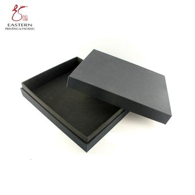 China Customized Cardboard Gift Box Packaging | Black Cosmetic Packaging Paper Box with Lid for sale