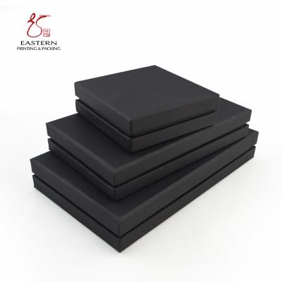 China CMYK Custom Printed Black Paperboard Packaging Box with Lid for sale