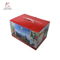China Custom Corrugated Cardboard Box with Handle Pantone Printing 35cm Length for sale