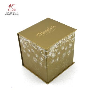 초콜릿을 위한 폴드형 크리스마스 1250gsm 스퀘어 판지 선물 상자